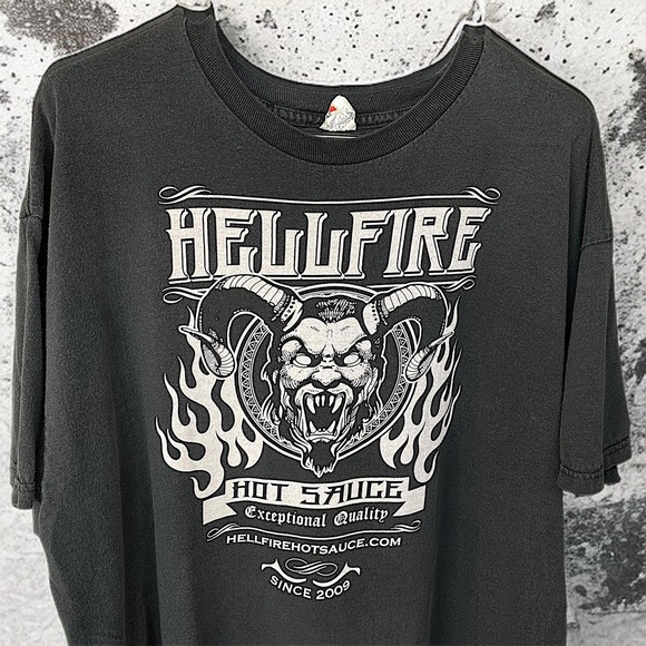 Hellfire | Shirts | Hellfire Hot Sauce Devil Y2k Graphic Tee Shirt ...